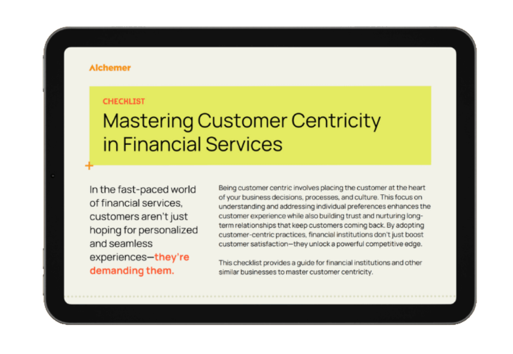 Checklist for Mastering Customer Centricity in Financial Services ...